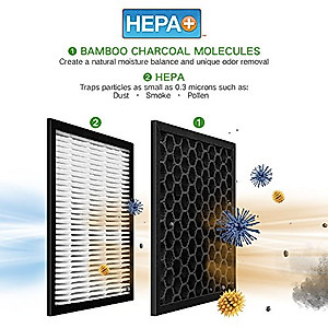 Hunter HT1715 Air Purifier with ViRo-Silver Carbon Pre-filter and HEPA+ Filtration (Rosegold/White)