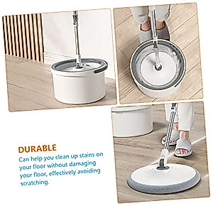 Zerodeko Disc Mop Porcelain Tile Cleaner Flat Mop Encaustic Tile Flooring Hardwood Floor Mop Glasses Cleaner 360° Round Absorbent Round Mop Rod Mop Head Set Mop for Hardwood Refill Ceiling