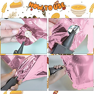 Fall Balloons for 1st Birthday, 40 Inch Pink One Balloon for First Birthday, Pumpkin Balloon, Maple Leaves Nut Foil Helium Balloons, Pink 1 Balloon for 1st Birthday, Fall Birthday Party Decorations