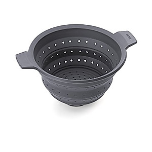 Woll Insert & Lid Concept Plus Diamond Reinforced Nonstick Stockpot with Silicone Insert and Lid, 8-Quart, 11-Inch Diameter, Gray