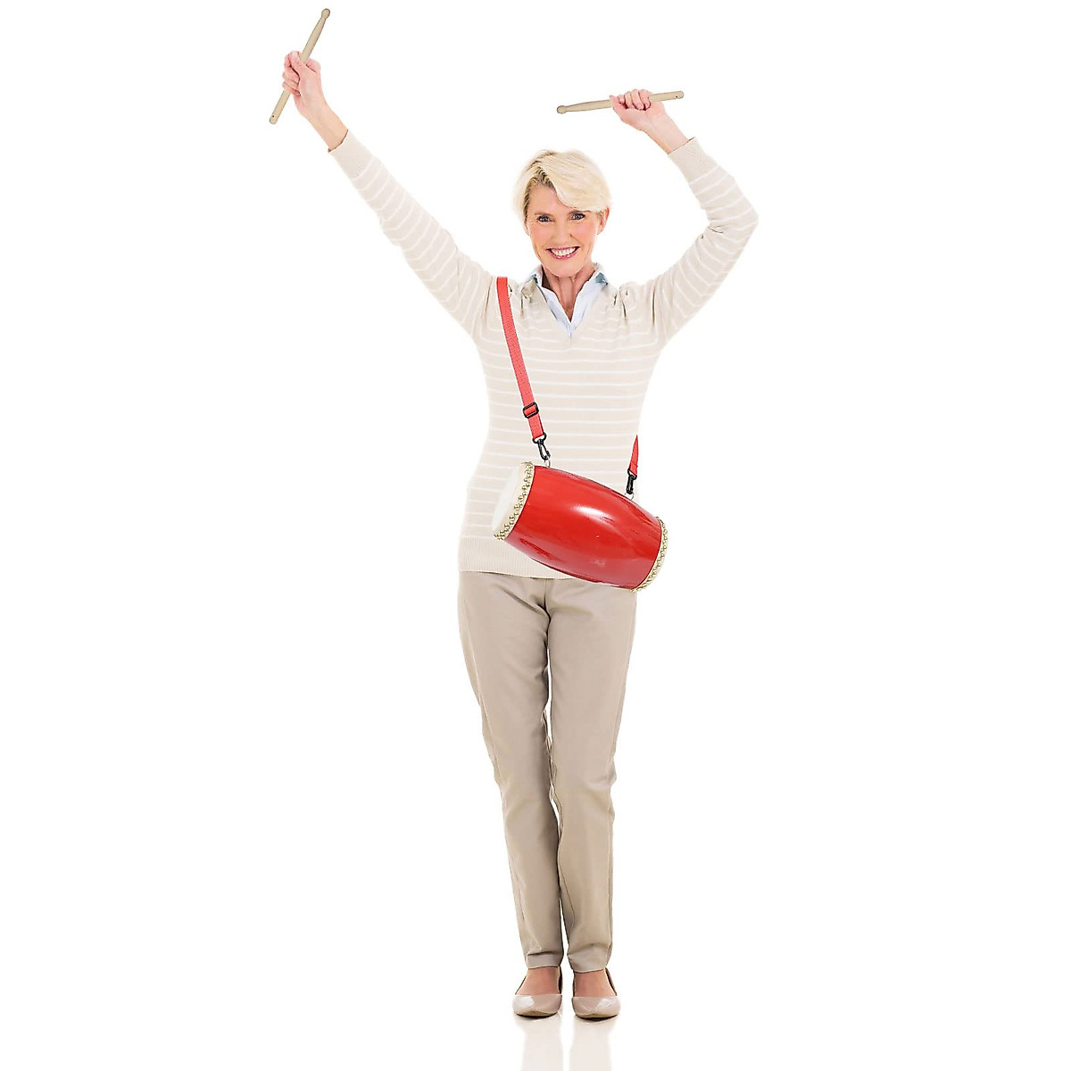 1 Set Portable Waist Drum Hand Drum for Celebration Performance Kids Drum Set