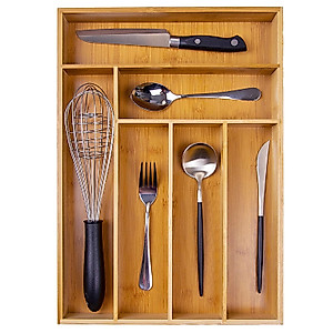 2Pack, one medium 12x17in silverware tray for drawer, one small 9.8x13.8in cutlery drawer organizer