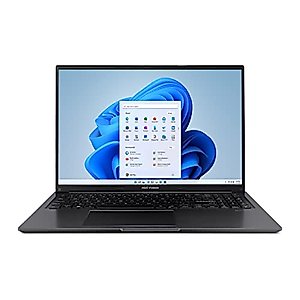 ASUS Vivobook 16 Laptop, 16” WUXGA (1920 x 1200) 16:10 Display, Intel Core i5-13500H CPU, Intel UHD Graphics, 8GB RAM, 512GB SSD, Windows 11 Home, Indie Black, F1605VA-DS52