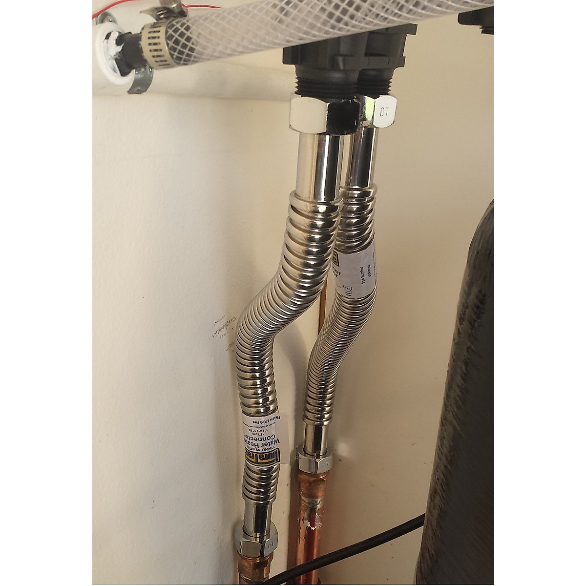 24" X 1" FIP Heavy Duty Durable Stainless Steel Corrugated Water Flex Connector W/Extra Thick Washers/Ideal for Water Heater and Water Softener