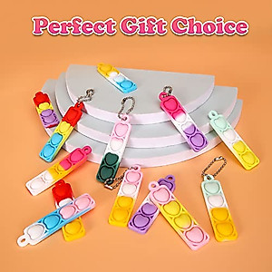 100Pcs Valentines Mini Pop It Fidget Toys Bulk Party Favors for Kids Pop Keychain Sensory Toys Bag Fillers Pop Toddler Carnival Treasure Easter Classroom Prizes Stress Reliever Anti-Anxiety Toy