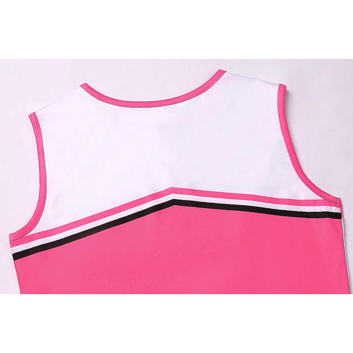 Gigoitly Cheerleading Costume for Girls Pink Cheerleader Outfit with Pom Poms for Girls’ Cheer Up Halloween Birthday Gifts