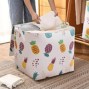 LOYE Comforter Bags Storage Bag Wardrobe Storage Bag Sweater Clothes Storage Container Clothing Storage Box Foldable Closet Storage Clear Plastic Clothes Bags (B-@, One Size)
