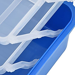 Storage Toolbox 3 Layer Plastic Storage Box Portable Folding Handheld Tool Organizer with Transparent Cover for Indoor Outdoor