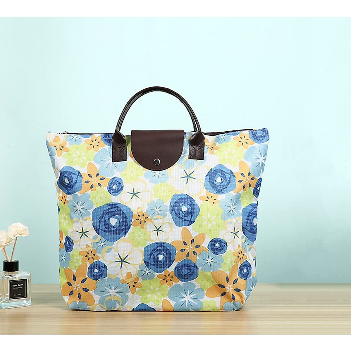 Upgrade Shopping Bag with Wheels Portable Trolley Bags Grocery Cart Hand Pulling Utility with Hand Straps Folding Shopping Cart- Larger Size & Waterproof & Strong（B0BDKBVK1Y）