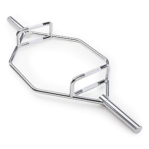 Marcy Olympic Hex Bar, Trap Bar for Squats, Deadlifts and Shrugs, Chrome-Plated Finish HTB-6921