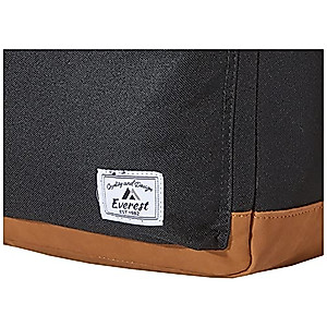 Everest Unisex Adults Vintage Laptop Backpack, Black, One Size US