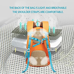 LOCALLION 20L Hiking Backpack Water Resistant Sports Backpack High-Capacity Travel Pack Big Wateproof Bag for Outdoor Camping (Orange)