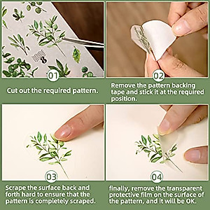 GUHAR 16 Pieces of Erasing Transfer Printing Crafts, Furniture, Butterfly Flower Stickers, Diary, Cutting and pasting Supplies, Mushroom Plant Erasing Decoration, Transfer Printing Stickers