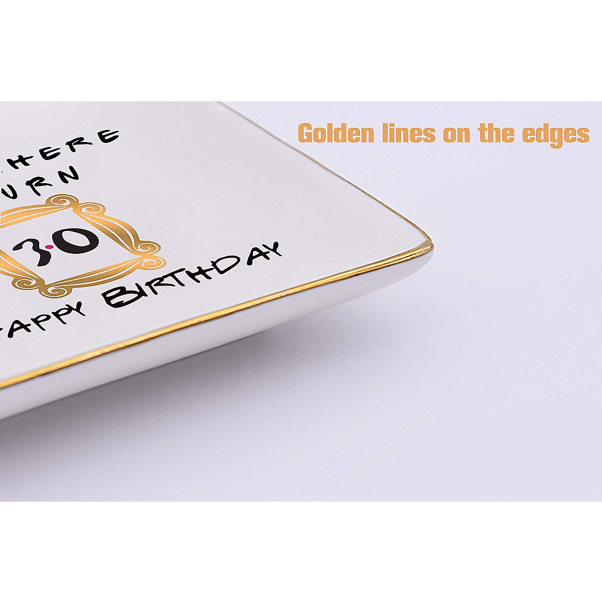 The One Where You Turn 30 Happy Birthday-Funny 30th Birthday Gift for Women,Her,Sister,Daughter,Best Friend,Coworker -Turn Thirty Gift-Ceramic Jewelry Holder Ring Dish Trinket Box Tray-Friends TV Show