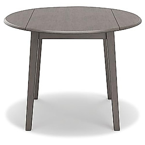 Signature Design by Ashley Shullden Casual Round Dining Small Drop Leaf Table, Seats up to 4, Gray