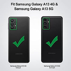 NTZW for Samsung Galaxy A13 5G Case: Dual-Layer Heavy Duty Protection Phone Case Samsung A13 4G | Non Slip Textured & Shockproof Silicone TPU Bumper | Drop Protective Cover - Black