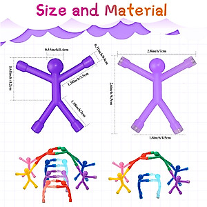 40 Pcs Magnet Mini Man Fridge Magnets Cute Rubber Men Refrigerator Magnet Set Colorful Flexible Humanoid Magnets Magnetic Toy Characters Fidget Toy for Art Crafts Fun Office