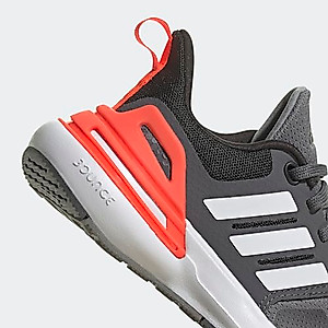 adidas Rapidasport Bounce Sneaker, Grey/White/Grey, 2 US Unisex Little Kid