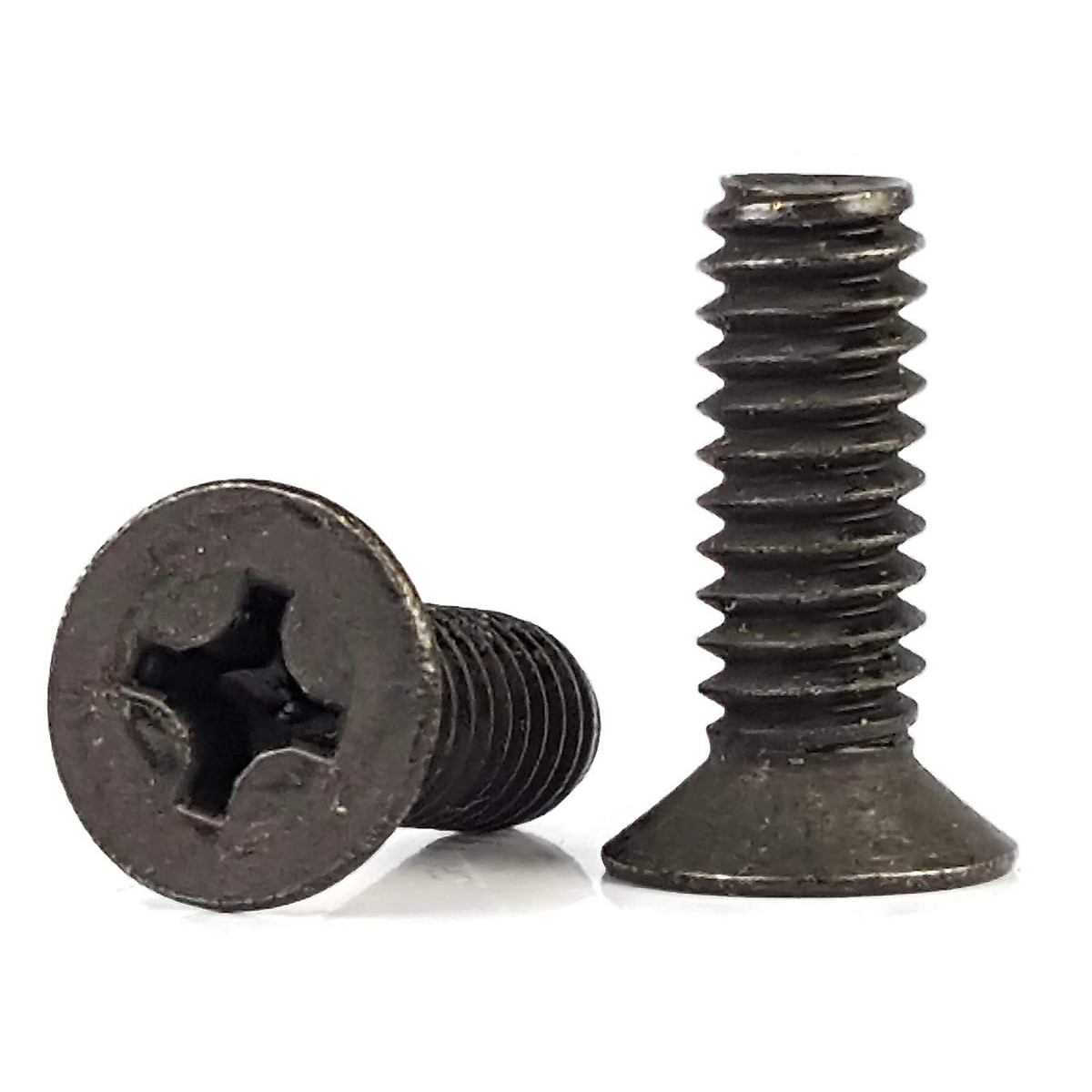 Phillips Flat Head Machine Screws 100 Degree Taper Black Oxide - #8-32 x 1/2" Qty 250