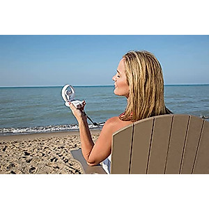 Mini Air cooling fold fan .3 speed control travel mini size hanging on the neck white