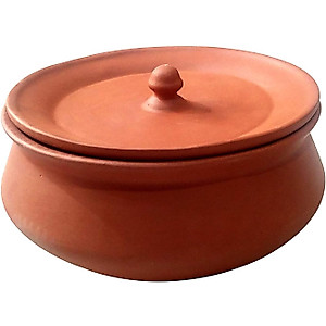 Generic Dahi Handi Clay Pot, 1500ml, Multicolor (Pack of 1), Large, Brown, SIU01052024