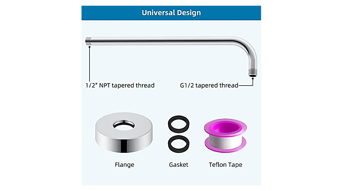 Hibbent 16 Inch Shower Extension Arm - Upgrade Your Shower