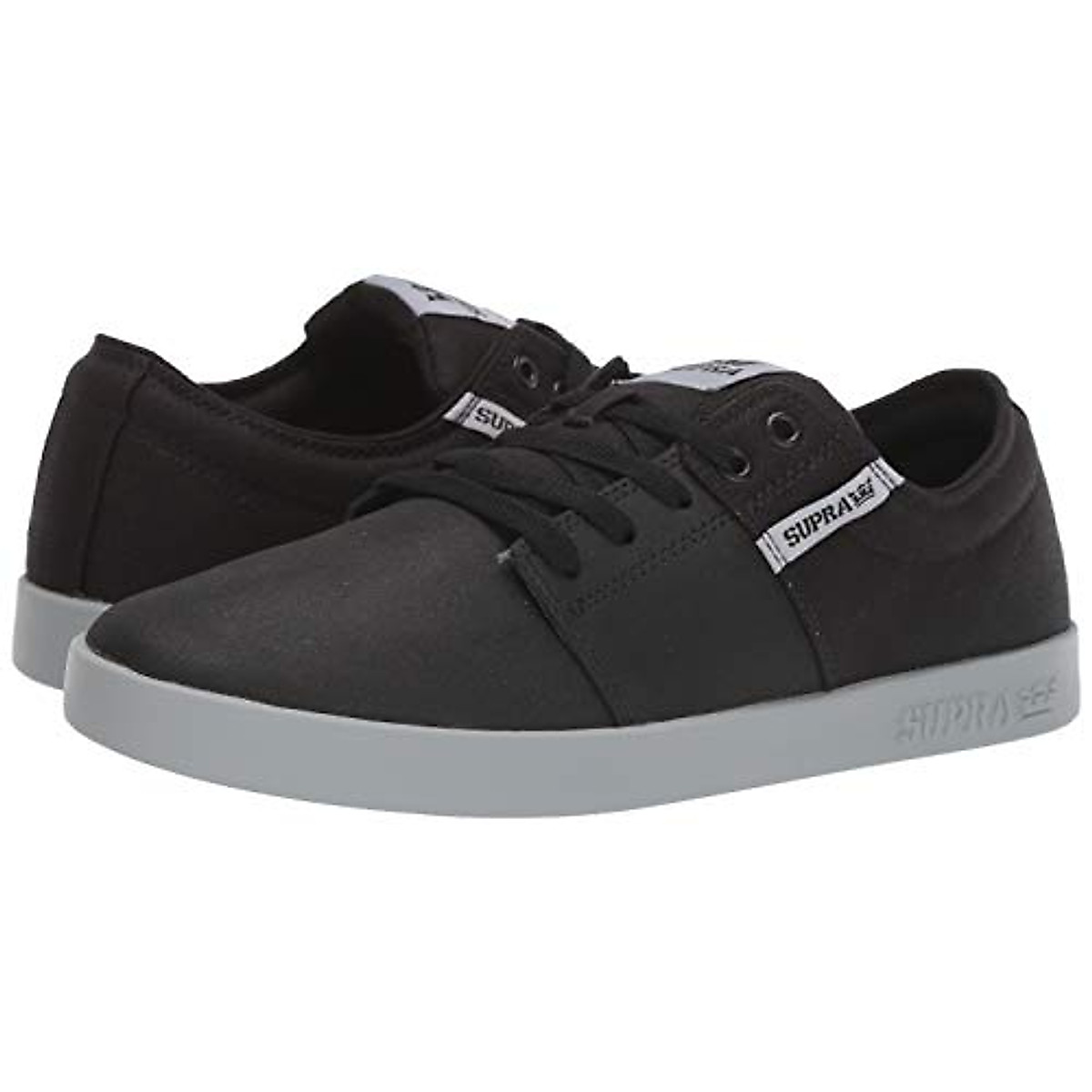 Supra Men's Low-top, Black Black Tuf Lt Grey 057, 8.5