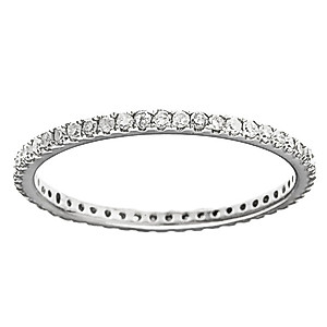 10k White Gold Eternity Diamond Wedding Band (1/3 cttw, I-J Color, I2-I3 Clarity)