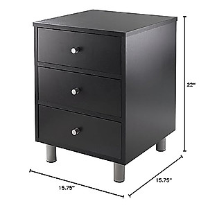 Winsome Daniel Night Stand, Black