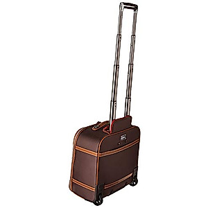 DELSEY Paris Chatelet Soft Air Luggage Under-Seater with 2 Wheels, Chocolate, Carry-on 16 Inch