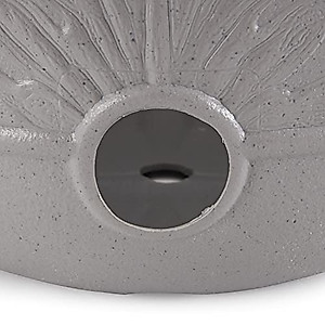 Suncast CPLHPL100 300 Foot Heavy Duty 5 Gallon Decorative Resin Garden Hose Pot for Expandable and Lightweight Hoses, Gray