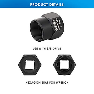 Luckyway 13-Piece Impact Bolt & Nut Remover Set, Nut Extractor Socket, Bolt Remover Tool Set