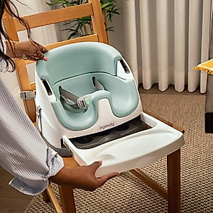 Ingenuity Baby Base 2-in-1 Booster Feeding and Floor Seat with Self-Storing Tray - Mist