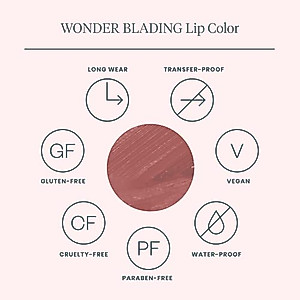 Wonderskin Wonder Blading Peel and Reveal Lip Stain, Long Lasting Lip Tint, Transfer Proof, Matte Lipstick Waterproof Lip stain (Lovely)
