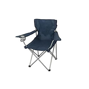 Folding Camp Chair with Cup Holder Adult use - Blue