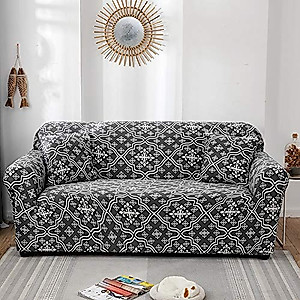 New Abstract Living Room Sofa Cover Elastic Stretch Cover Corner Sofa Cover 1/2/3/4 seat Home Decoration Sofa Cover A4 4 Seater