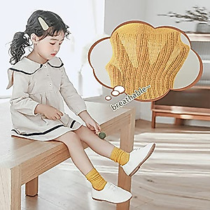 MINI PANDA Little Girl Socks,Socks for Girls 4-6 Years 6-8 Years,Toddler Socks Girls 2t-3t,Long Crew Socks for Girls 9 Pairs (9 colors-C, 1-3T)