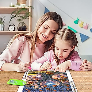 MOGTAA Fall Diamond Art Kits for Adults, Full Drill Pumpkin Tree Diamond Painting Kits for Adults Beginner, Round 5D Halloween Diamond Dots Kits Gem Painting Arts for Home Decor 12x16inch