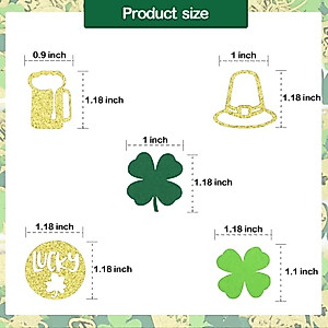 St Patricks Day Confetti Glitter,Good Luck Coin Confetti,Leaf Glitter Confetti,St Patricks Day Confetti Decorations with St Patricks Hat and St Patricks Beer,Lucky One Birthday Decorations,St Patricks Day Decorations