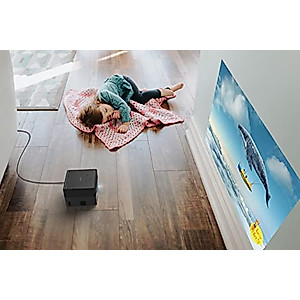 Epson EpiqVision Mini EF12 Smart Streaming Laser Projector, HDR, Android TV, Movies, Family Gaming, Portable, sound by Yamaha, 3LCD, Full HD 1080p, 1000 lumens Color & White Brightness Bluetooth Black