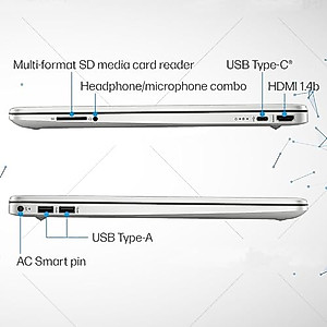 HP 2023 Newest Laptop,15.6" HD Display, AMD Ryzen 3 5300U(4-core) Processor, 8GB RAM, 256GB SSD, AMD Radeon Graphics, Webcam, Numeric Keypad, Wi-Fi, Bluetooth, Alpacatec MicroSD, Windows 11 Home