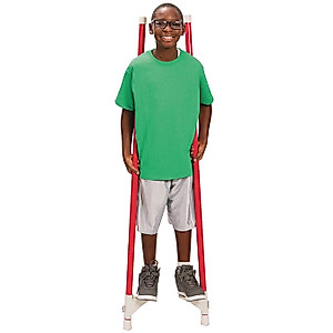 S&S Worldwide Sky High Stilts. Adjustable Height Aluminum Stilts with 4 Height Levels for Kids and Adults up to 250 Pounds. Fun Circus, Balance Building Activity. Pair of Stilts.