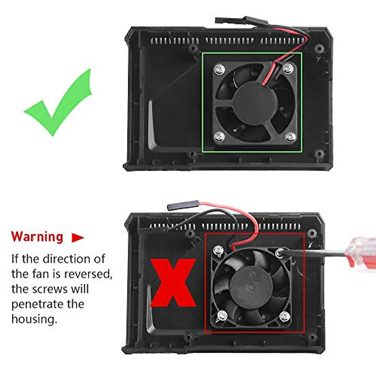 GeeekPi Raspberry Pi 4 Case, Raspberry Pi Case with Cooling Fan 40X40X10mm and 4pcs Raspberry Pi 4 Heatsink for Raspberry Pi 4 Model B
