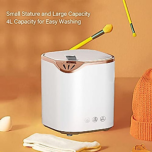 Dpofirs Mini Washing Machine, 4L Capacity Portable Laundry Washer, No More Splashing, Ultrasonic Home Washer for Camping Apartments Dorms College Rooms (US Plug)