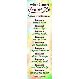 What Cancer Cannot Do Paper Bookmarks - Pkg. of 25 (U9108)