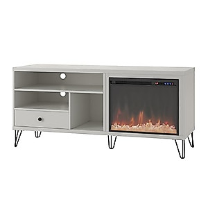 Ameriwood Home Owen Fireplace TV Stand for TVs up to 65", White