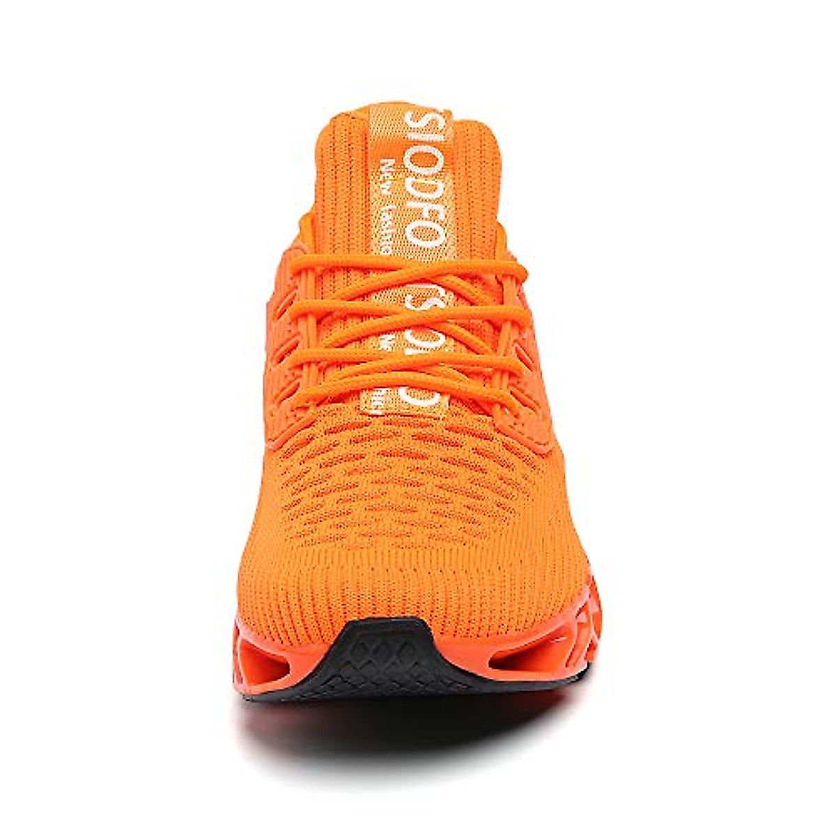 TSIODFO Slip on Sneakers for Women Sport Running Orange Shoes Athletic Train Tennis Walking Shoes Ladies Gym Workout Jogging Fashion Sneaker Size 8