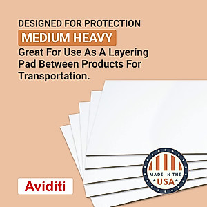 Corrugated Cardboard Sheets, 36" x 24", White, for Packing, Mailing, and Protecting Products from Forklift Damage, 5 Sheets