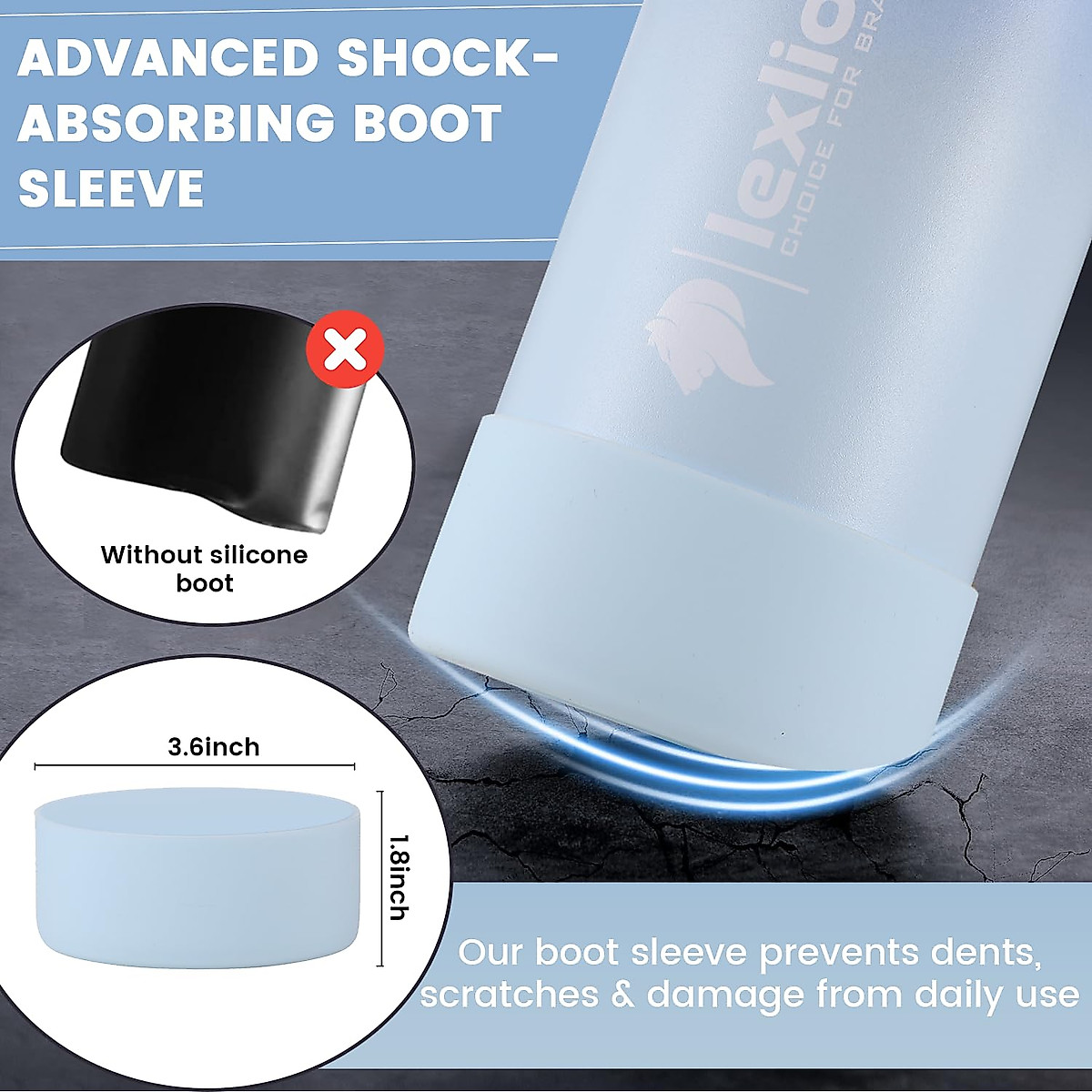 Lexlion Tea Infuser Bottle - Fruit Infuser Water Bottle 32 Oz, Triple Walled Insulated Stainless Steel Bottle, Thermal Leaf Infuser, Silicone Sleeve, 3 Lids Leakproof, Metal Mug Gallon