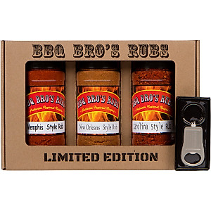 BBQ BROS RUBS (Southern Style) - Barbecue Spices Seasonings - Use for Grilling, Cooking & Smoking - Meat Rub, Dry Marinade, Rib Rub & Meat Seasoning - Great on; Steak, Chicken, Pork, Beef, Brisket